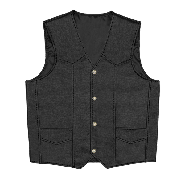 Classic Men's Leather Biker Vest - Customize Your Motorcycle Vest ...